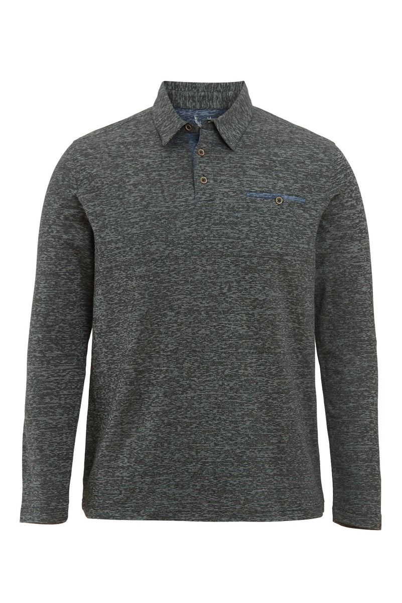 Nicoby Indigo Slub Textured Pocket Polo – Savile Lane
