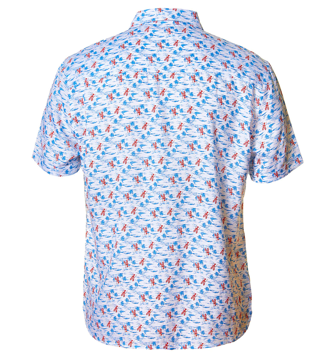 Nicoby Lobster Crawl Peached Finished Print Button Down Shirt Style ...